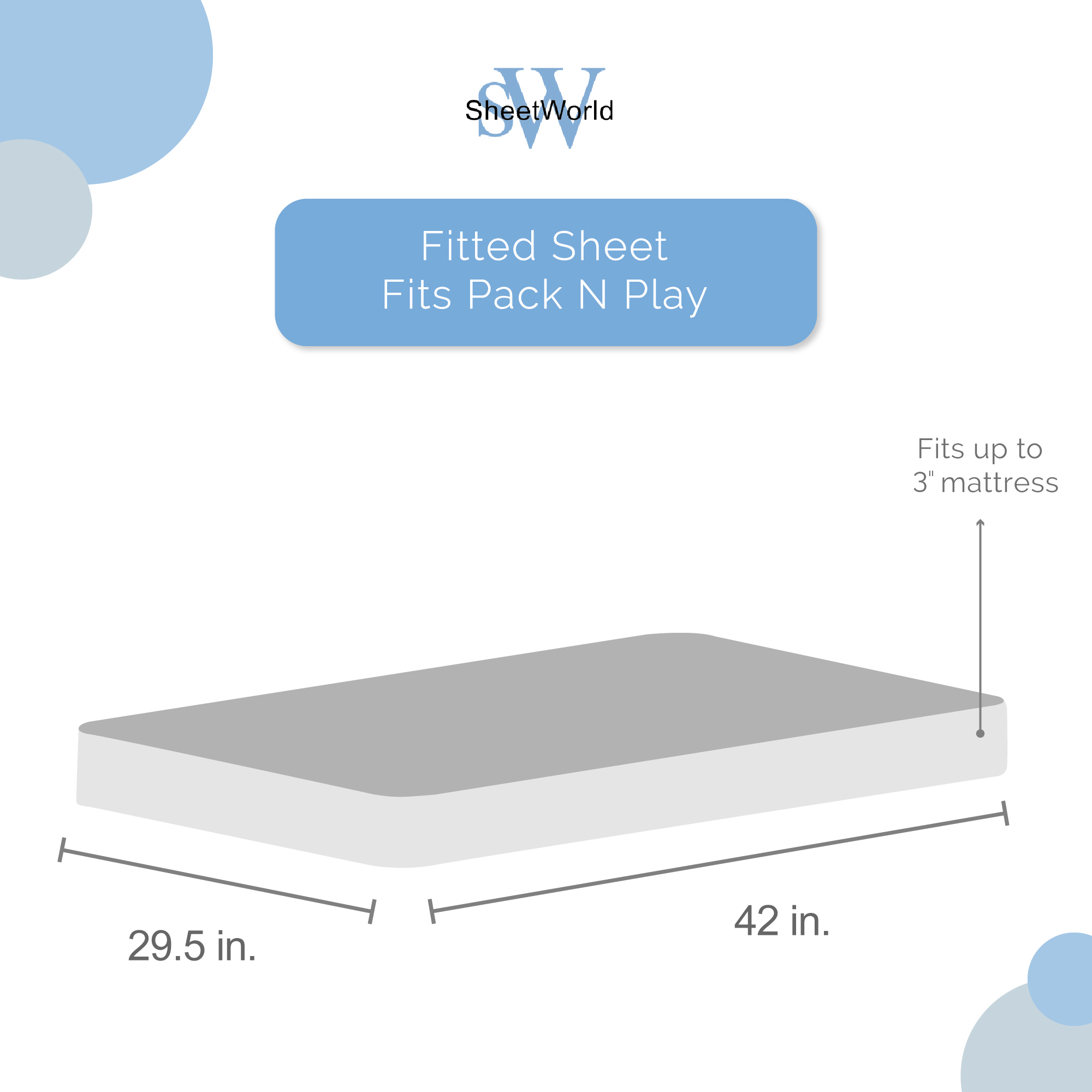 White Quilted | Pack N Play Large Sheets | Sheetworld